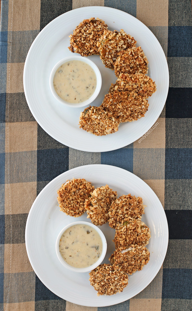 Baked Un-Fried Pickles - Emily Bites