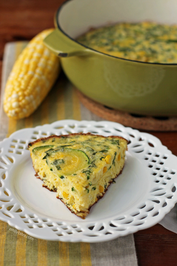 Corn and Zucchini Summer Frittata - Emily Bites