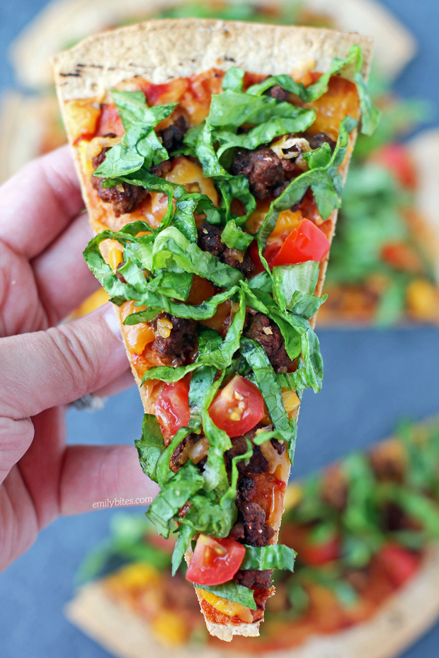 Taco Flatbreads - Emily Bites