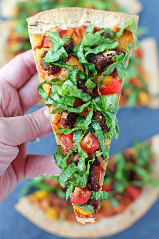 Taco Flatbreads - Emily Bites
