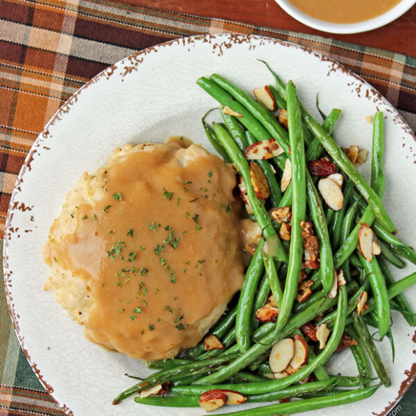 Stuffed Turkey Bundles with Gravy - Emily Bites