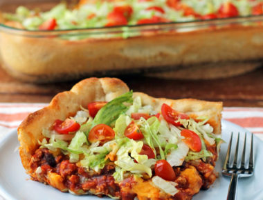 Deep Dish Taco Casserole - Emily Bites