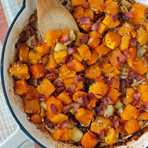 Bacon Butternut Squash Hash - Emily Bites