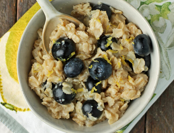 Lemon Blueberry Oatmeal - Emily Bites