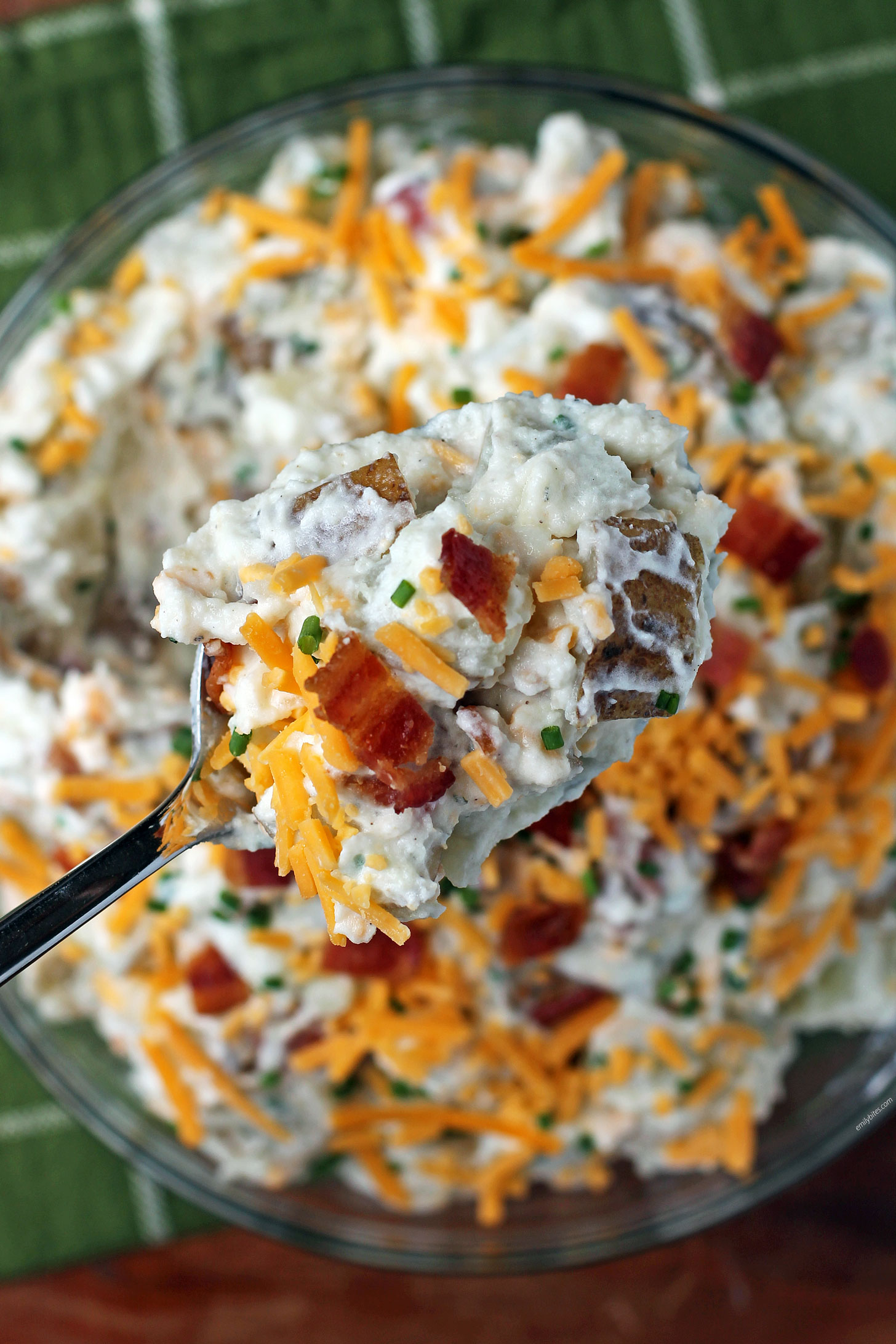 Loaded Potato Salad - Emily Bites